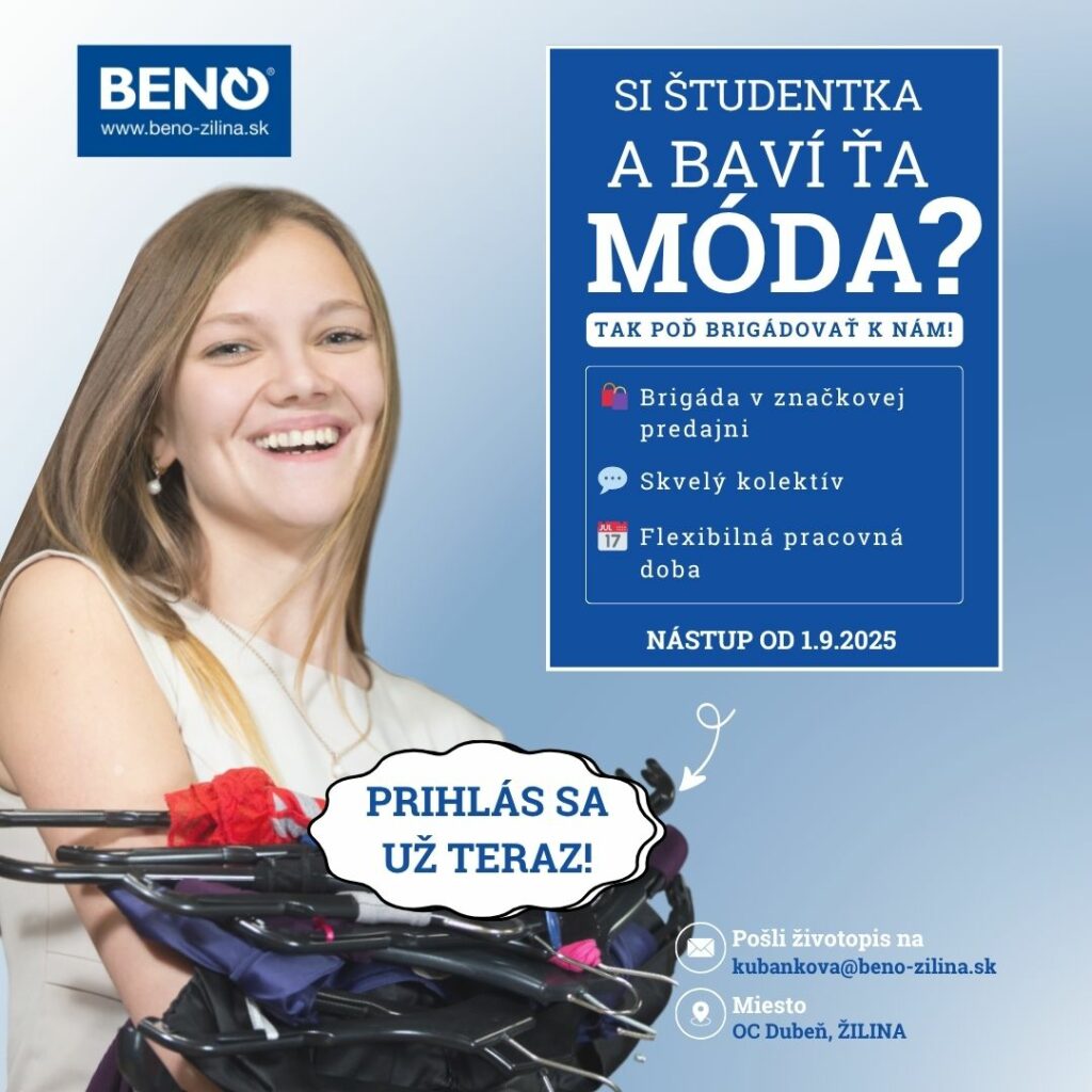 Hľadáme šikovnú študentku do predajne módy BENO! - BENO
